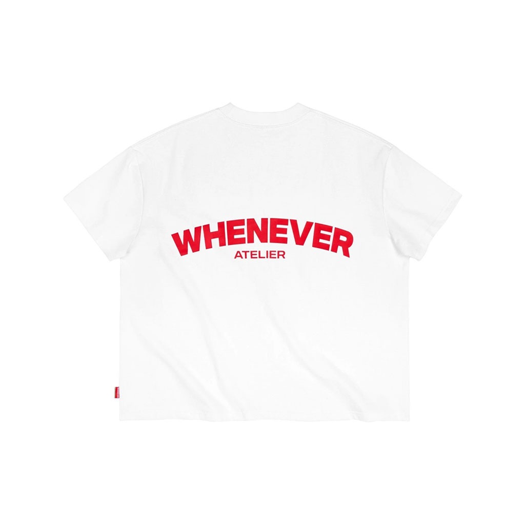 "WHENEVER" Áo Thun Whenever Atelier Logo Oversize Form Boxy Unisex ...