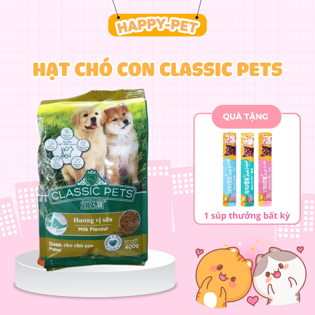 Thức Ăn Cho Chó Con Classic Pets Hương Vị Sữa 400g - Thức Ăn Hạt Cho ...
