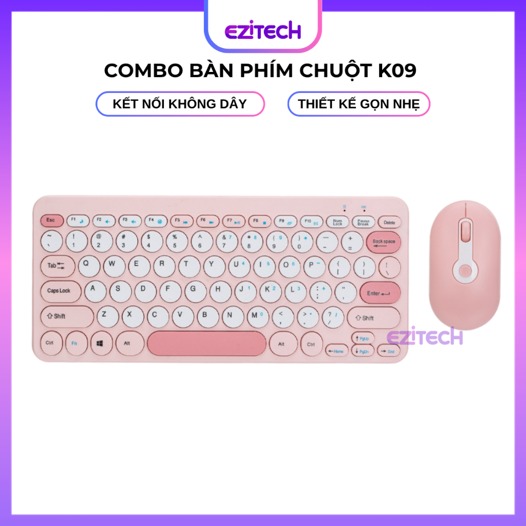 Combo Bàn Phím Chuột K09 Bộ Phím Chuột Không Dây Wired 2.4GHz Thiết Kế ...