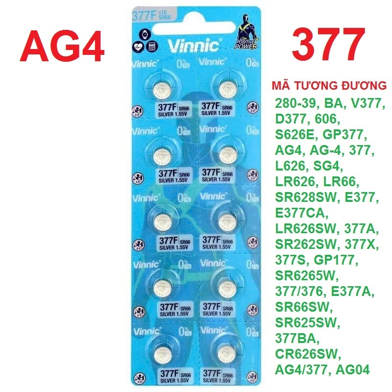 Pin đồng hồ oxit bạc Vinnic AG4 377 / SR626SW / SR66 / 377F CHÍNH HÃNG ...
