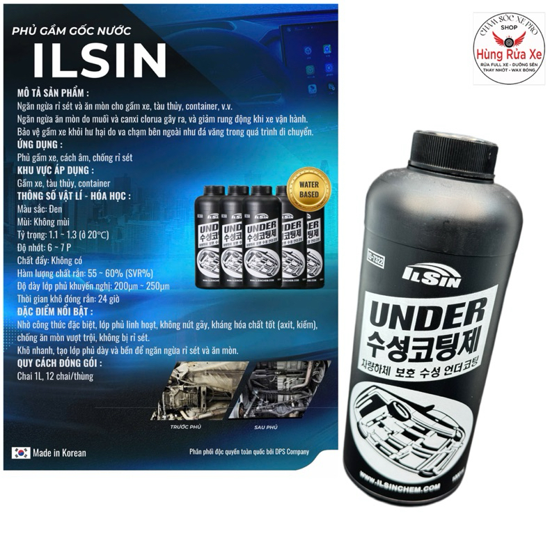 Dung Dịch Phủ Gầm ILSIN UNDER Gốc Nước 1L | Shopee Việt Nam