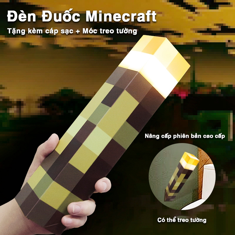 Cây Đèn Minecraft, Đuốc Minecraft, Đuốc Treo Tường Minecraft, Đèn Khối ...