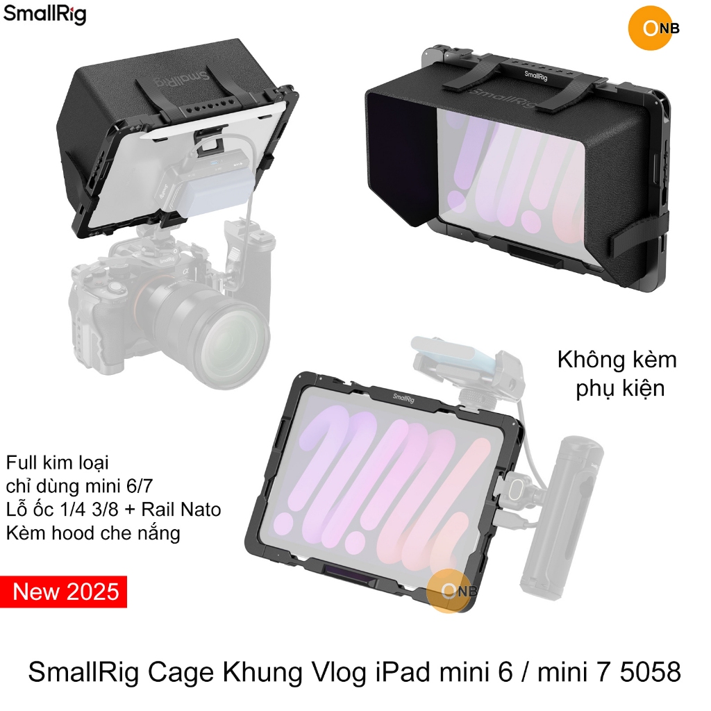 SmallRig Cage Khung Vlog iPad mini 6 / mini 7 5058 new 2025 | Shopee ...