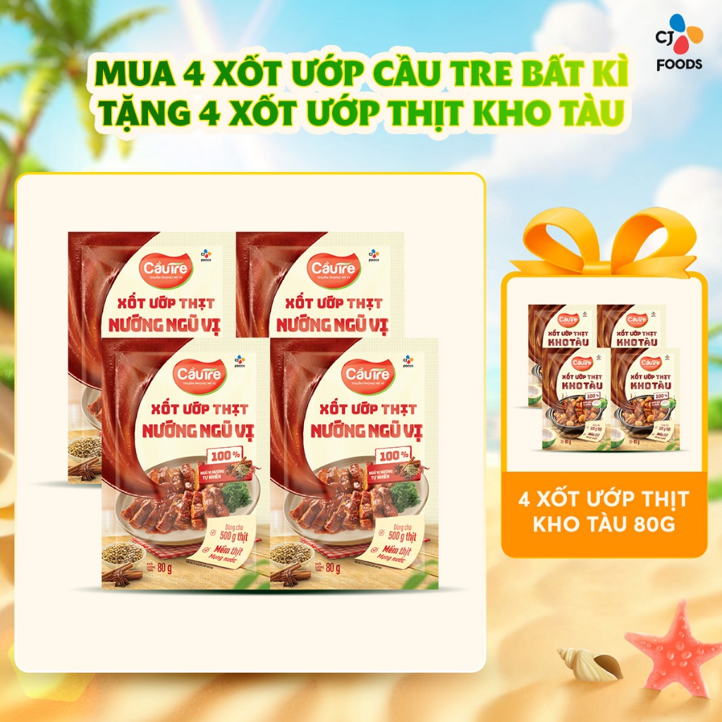 [Tặng 4 gói xốt kho tàu] Combo 4 gói Xốt kho tiêu, Xốt kho tàu, Xốt chiên nước mắm, Xốt nướng ...