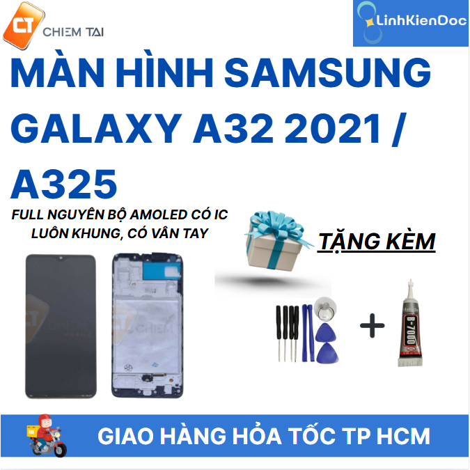 Màn hình full nguyên bộ Amoled có IC, luôn khung, có vân tay Samsung ...