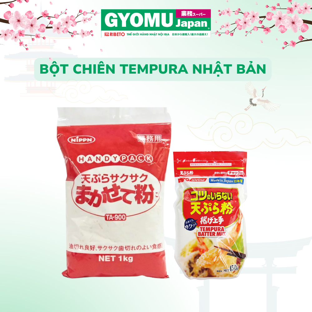 Bột chiên cho món tempura NISSIN 450g, Showa 700g, 1kg - Gyomu Japan ...