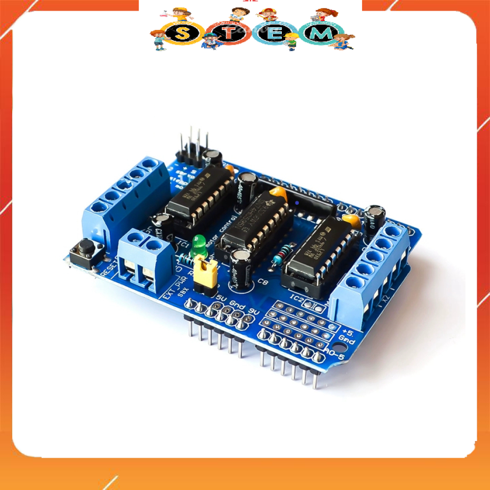[Stem A-Z][G19] Module Điều Khiển Động Cơ - Arduino Motor Shield L293D | Shopee Việt Nam