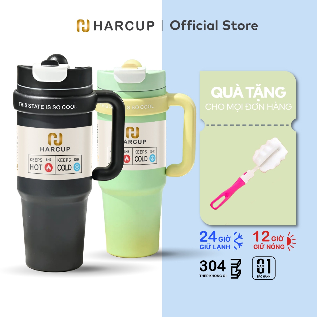 Ly Giữ Nhiệt Harcup 900ml Cách Nhiệt Bằng Thép Không Gỉ 304 , Ly Giữ ...