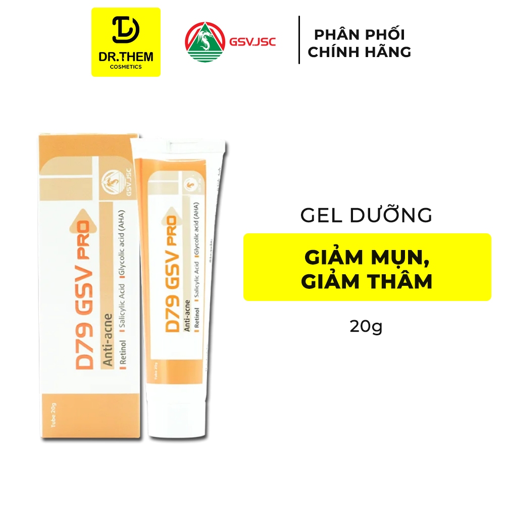 D79 GSV Pro 20g, Giúp Giảm Mụn, Thâm, Trẻ Hoá Da (Retinol, Salicylic ...