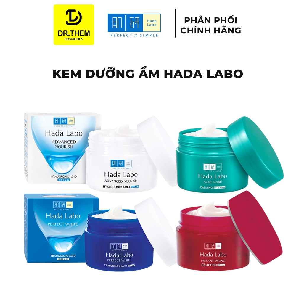 Kem Dưỡng Ẩm Hada Labo (Perfect White/Advanced Nourish/Pro Anti Aging/Acne Care) Cream 50g- Dr ...