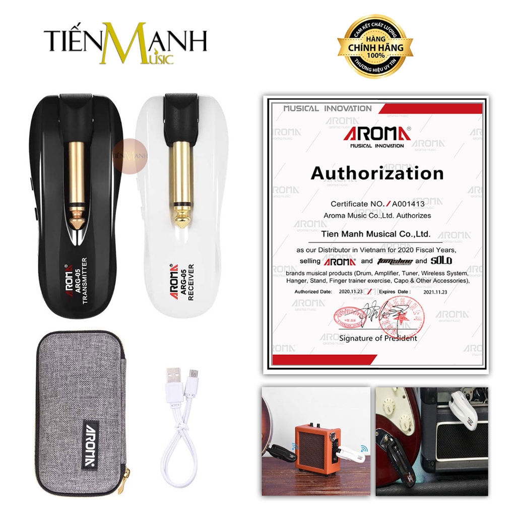Bộ Thu Phát Tín Hiệu Không Dây Aroma ARG-05 Wireless System - Pin sạc ...