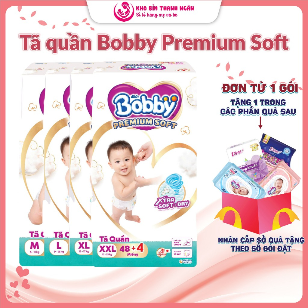 Tã Quần Bobby Premium Soft Siêu Mềm Đủ Size Cho Bé 6 Kg Đến 23 Kg - Tã ...