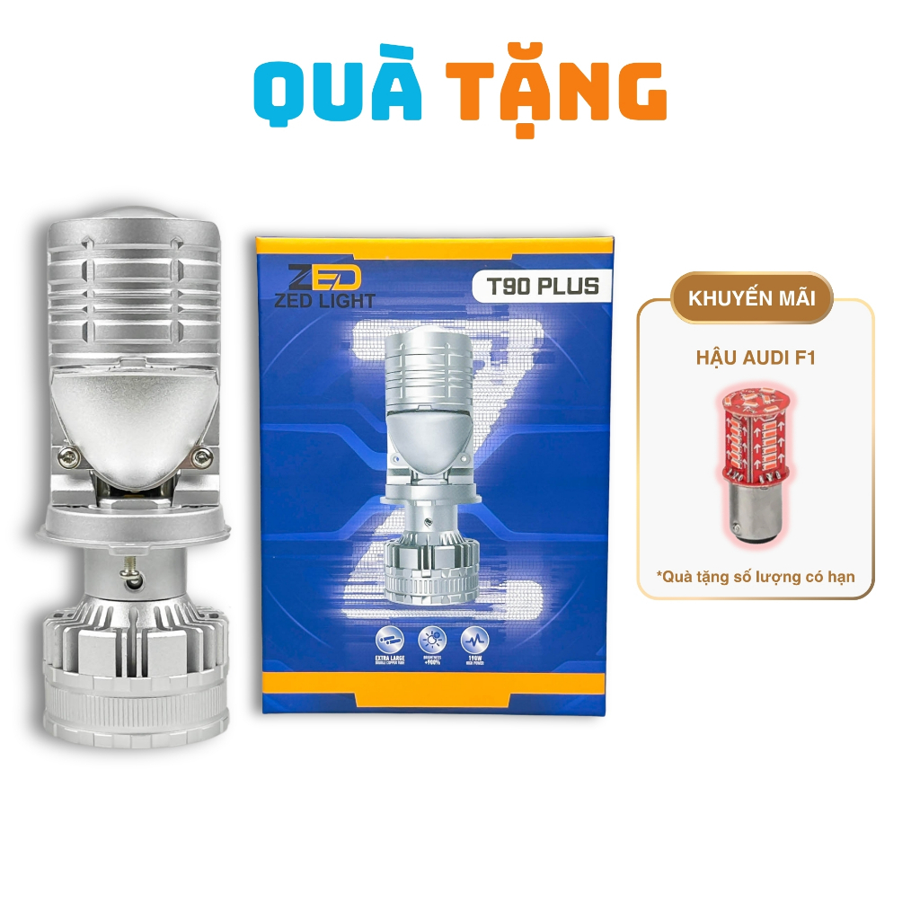 Đèn Pha LED Bi Cầu T90 Plus ZED LIGHT - 95W Cos Rộng Pha Chiếu Xa Trên ...