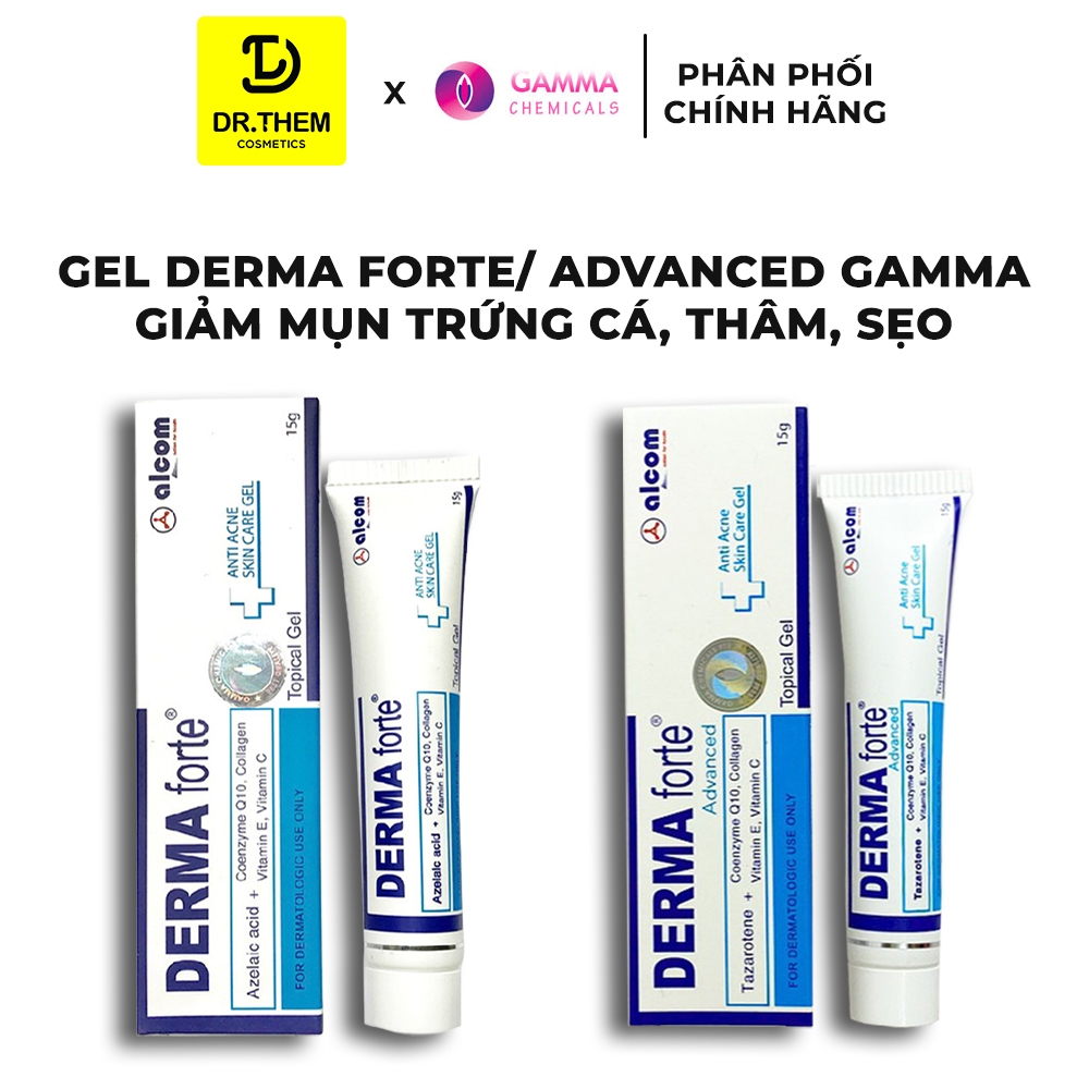 Derma Forte 15g - Gamma, Bản Thường / Advanced, Gel Giúp Giảm Mụn Trứng ...