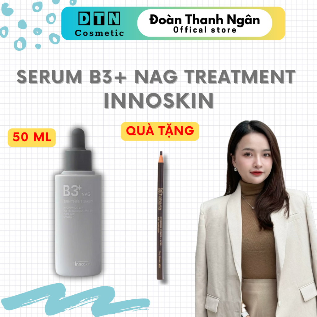 [ TẶNG 1 CÂY CHÌ XÉ KẺ MÀY HABARIA ] Serum B3+ NAG Treatment INNOSKIN ...