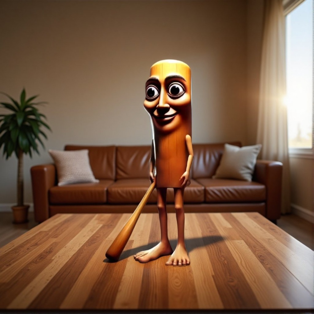 Mô hình 3D Đồ chơi Brainrot Tung Tung Tung Sahur, Nhân Vật Hành Động Di ...