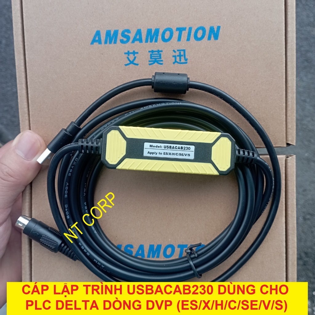Cáp lập trình PLC DELTA DVPCAB215, USBACAB230 cho dòng DVP, kết nối với ...