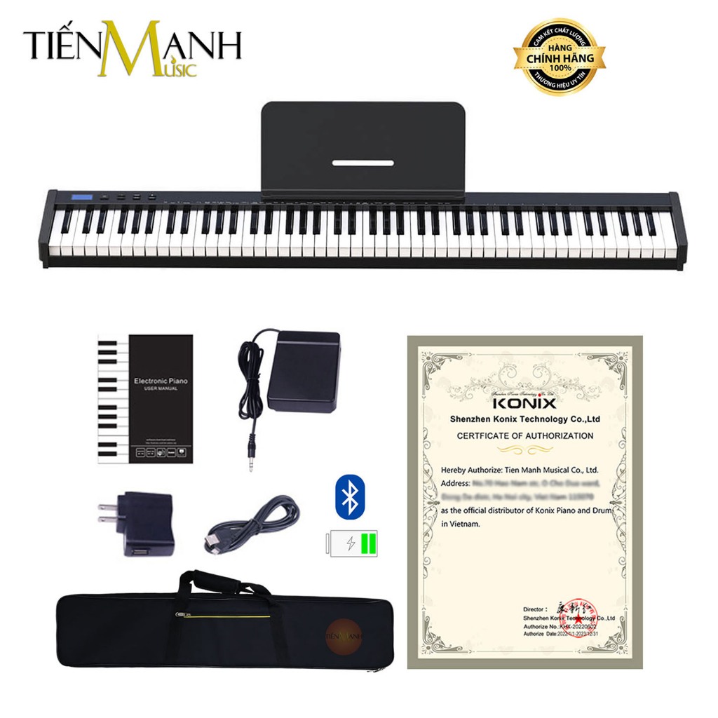[Cao Cấp, Bluetooth, Pin Sạc] Đàn Piano Điện Konix PH88S - 88 Phím PH88 ...