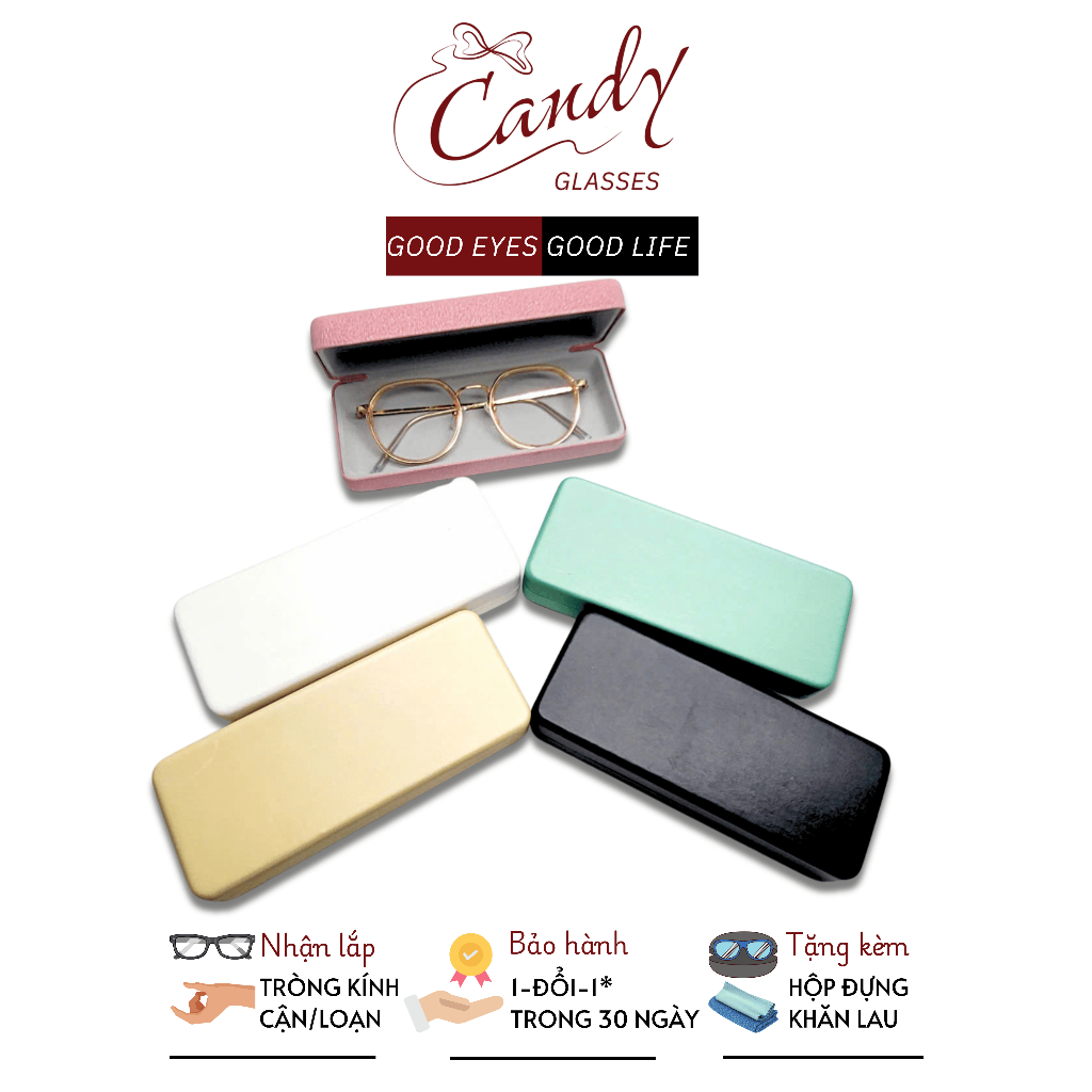 Hộp da Candy chuyên dụng đựng kính cận, kính mát - Kính Mắt Candy ...