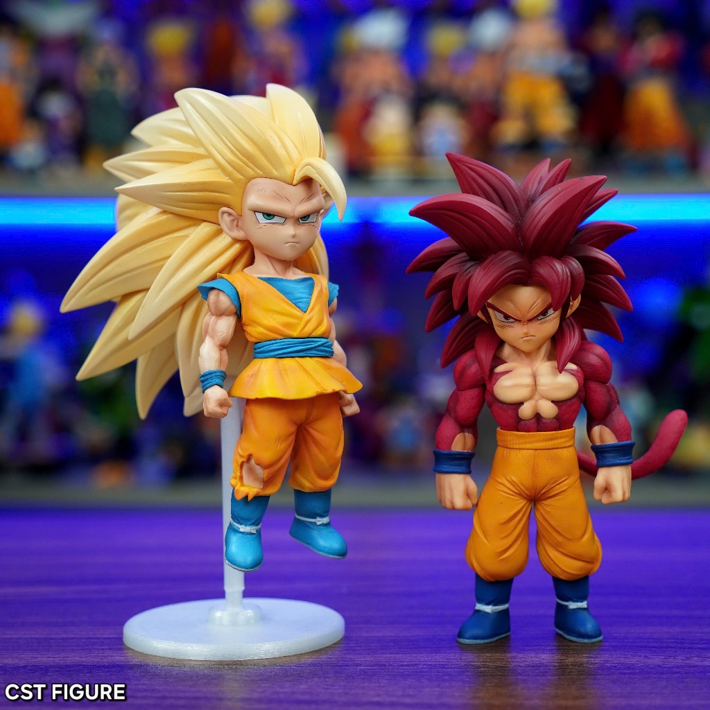Mô hình Goku ssj3 và Goku ssj4 Daima cao 20cm-Tặng kèm 1 mô hình chibi ...