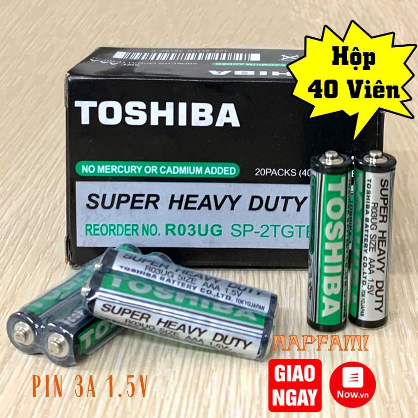 1 Hộp 40v Pin AAA TOSHIBA 1.5V- Pin 3A , Pin remote, Dùng Cho Remote ...