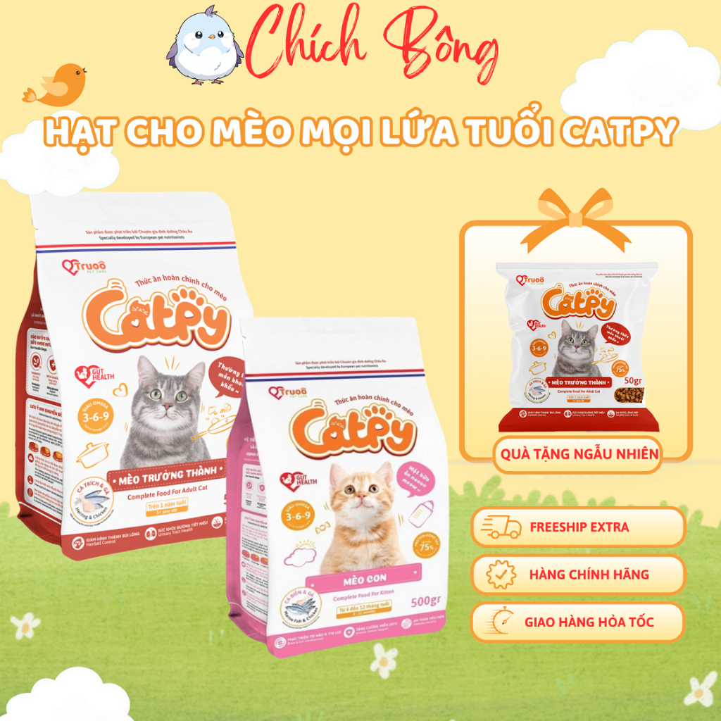 Thức Ăn Cho Mèo Con Catpy, Hạt Cho Mèo Mọi Lứa Tuổi Catpy,Tăng Cường ...
