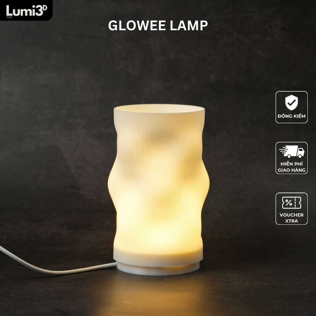 Đèn Ngủ "GLOWEE" lamp B1- Đèn Đề Bàn Decor, Thiết Kế in 3D Làm, Hộp Quà ...