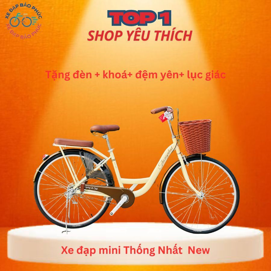 Xe đạp mini Thống Nhất New 24inch /26 inch (Tặng đènphảnquang +đệm+khoá ...