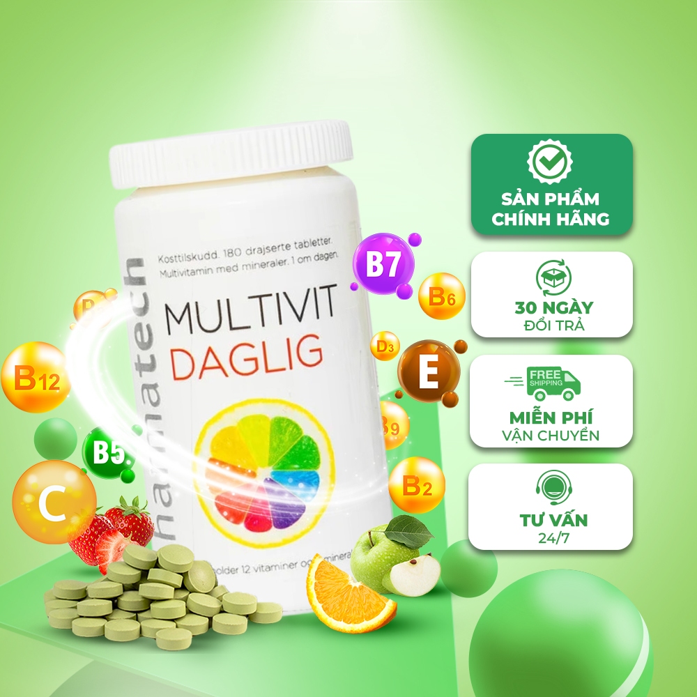 Viên Uống Vitamin Tổng Hợp Multivitamin MULTIVIT DAGLIG Bổ Sung Vitamin ...