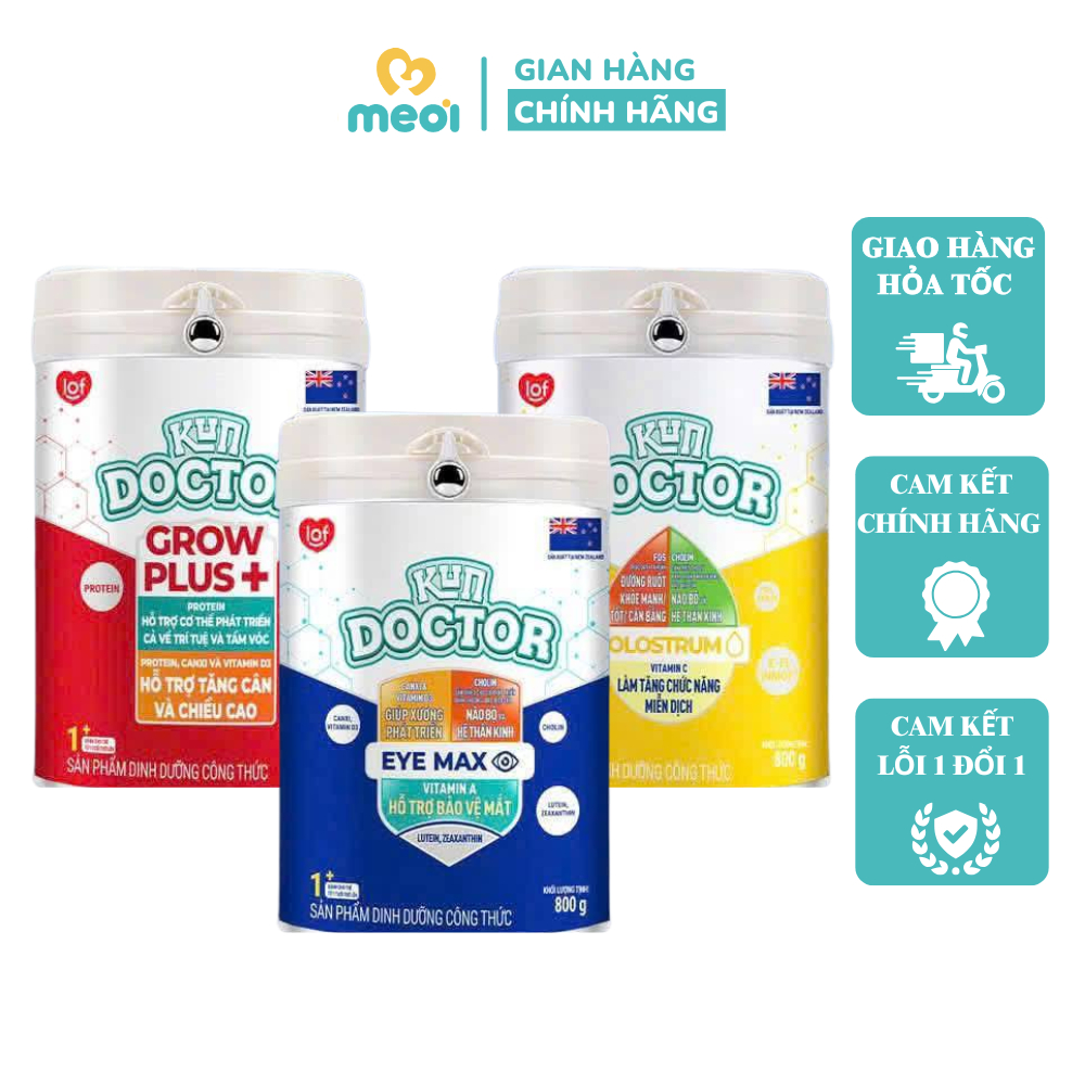 Sữa bột Kun Doctor Colostrum/ Eyemax/ Grow Plus - Lon 800g | Shopee ...