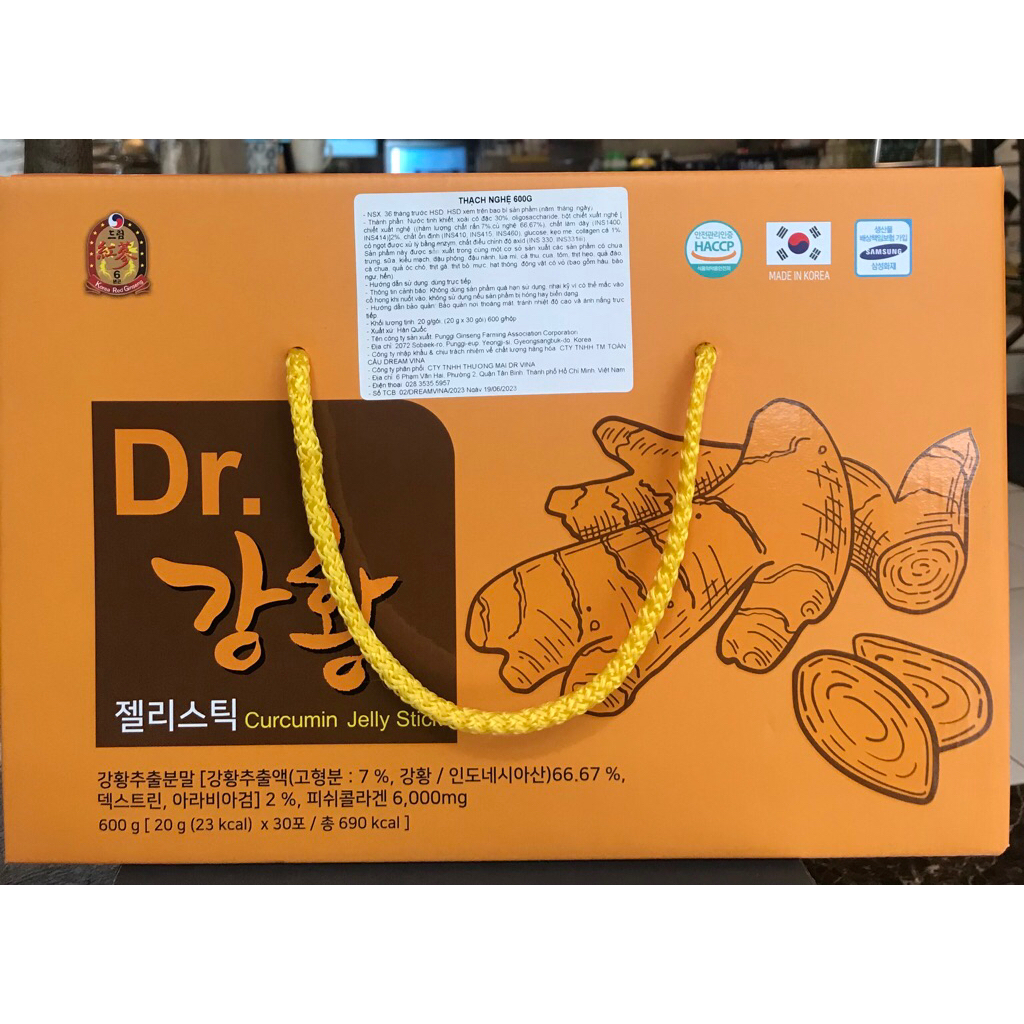2026 CHÍNH HÃNG- THẠCH NGHỆ HÀN QUỐC DR.CURCUMIN JELLY STICK HỘP 30 GÓI ...