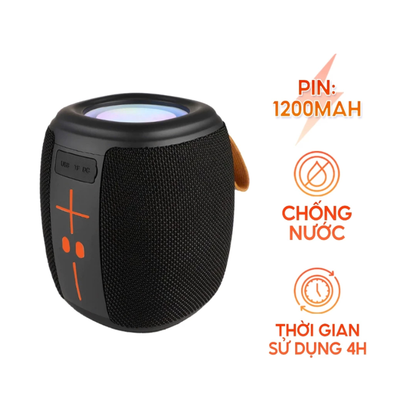Loa bluetooth HM-805, loa xách tay âm bass cực mạnh thiết kế đèn LED hiện đại , chống nước , pin ...