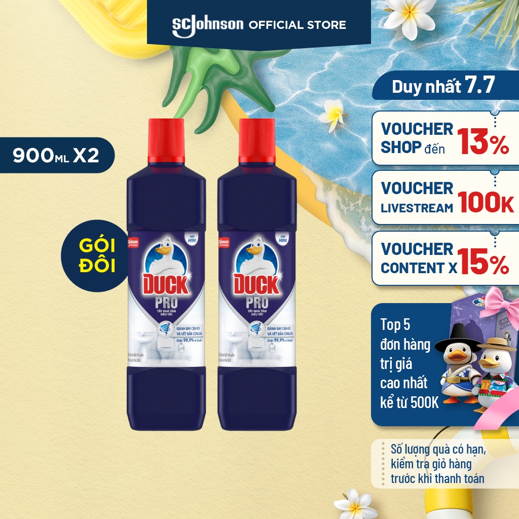 DUCK Combo 2 Tẩy Rửa Nhà Tắm Siêu Tẩy Pro 900ml/Chai | Shopee Việt Nam