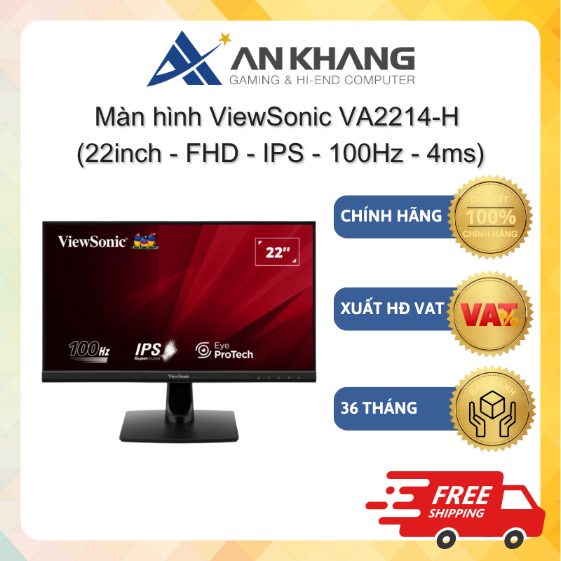 Màn hình ViewSonic VA2214-H (22inch - FHD - IPS - 100Hz - 4ms) Chính hãng Bảo hành 36 Tháng ...