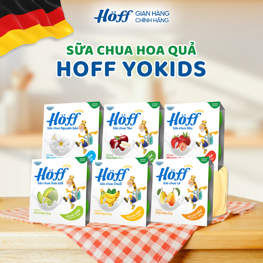 Combo 2 Lốc Sữa chua hoa quả HOFF Yokids mix vị hỗ trợ tiêu hoá cho bé ...