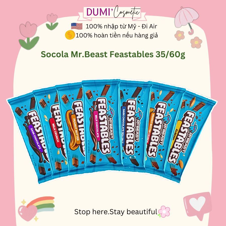 [Đủ vị] Socola Mr.Beast Feastables 35/60g | Shopee Việt Nam