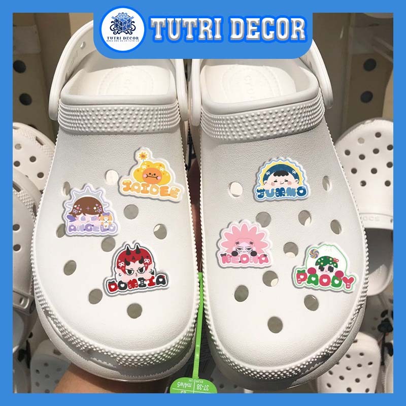 Jibbitz gắn dép in hình linh vật OTP, dành cho fan đu idol, đu couple ...