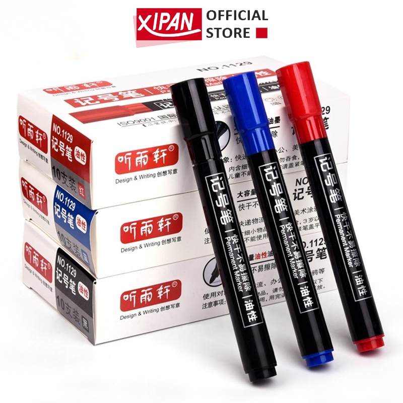 Combo 10 Bút lông dầu Xipan Đen/Đỏ/Xanh không xóa được Bút Marker cao ...