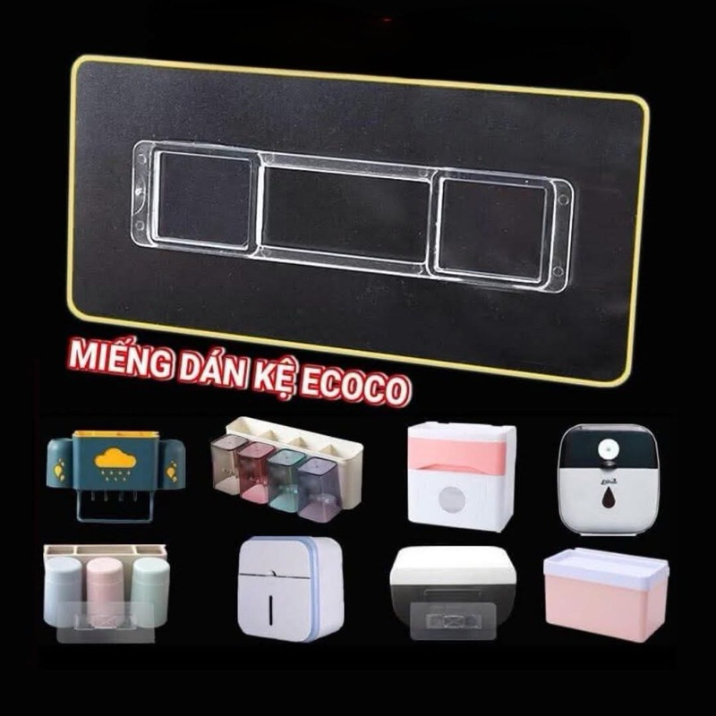 Miếng Dán Thay Thế Cho Kệ Nhà Tắm Ecoco, Oenon, Bộ Đựng Kem, Hộp Đựng Giấy Vệ Sinh, Keo Dán Kệ ...