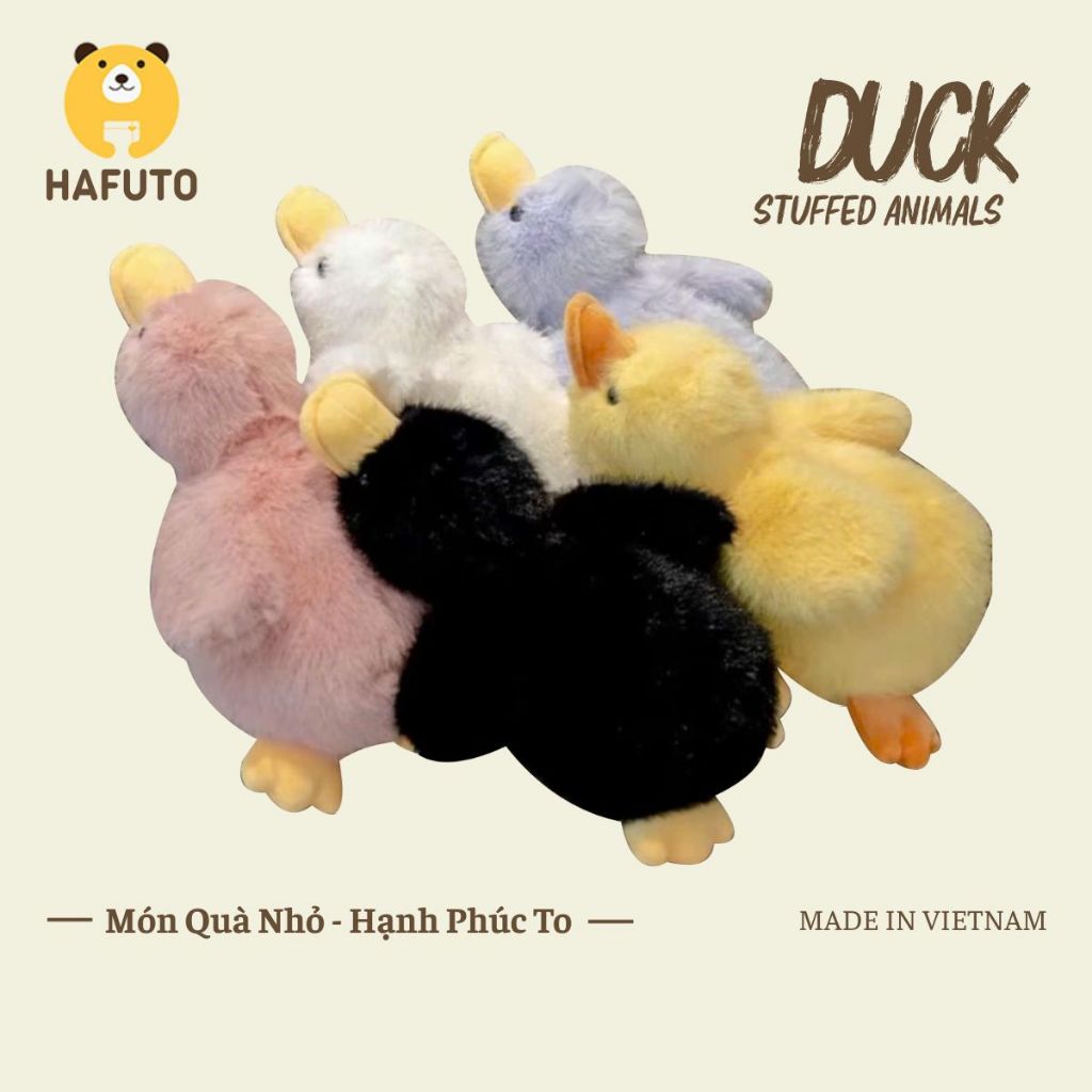 Gấu Bông Vịt Bông Kawaii Cao Cấp Đáng Yêu Hafuto, Vải Lông Kim Siêu ...