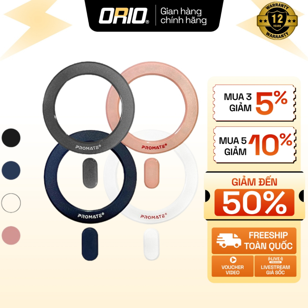 Vòng Magsafe ORIO Kim Loại Hít Nam Châm Hỗ Trợ Sạc Không Dây, Từ Tính ...