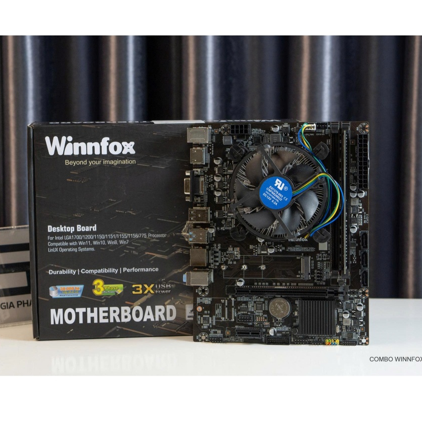 Combo Main H61 H81 H110 H310 Winfox + CPU I3 I5 I7 + Ram 8G 1600/ 3200 DDR3 DDR4 tặng tản - BH ...