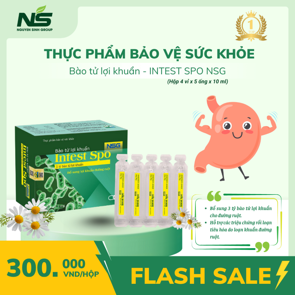 Men vi sinh hỗ trợ tiêu hóa Bào tử lợi khuẩn Intest Spo NSG - Thực phẩm ...