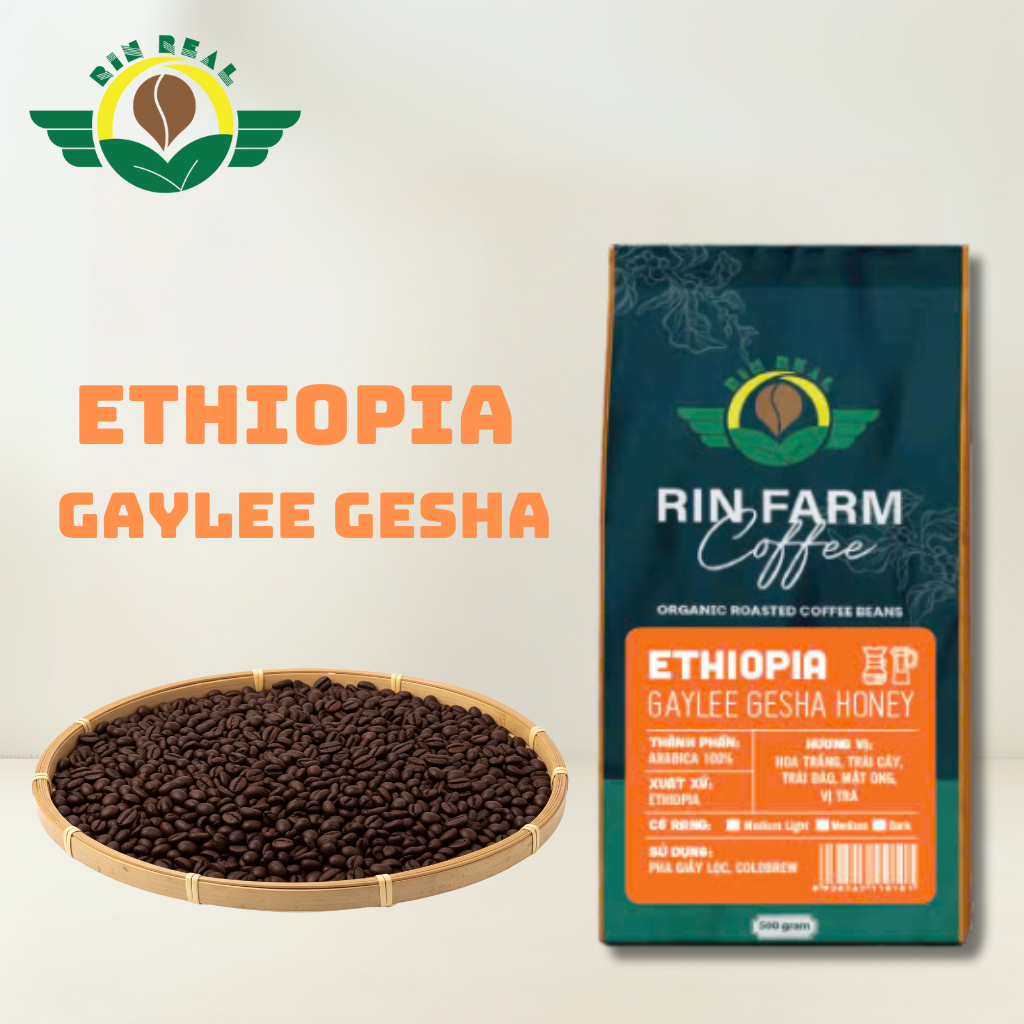 Cà phê hạt specialty Ethiopia Gaylee Gesha Honey - Rin Farm Coffee ...