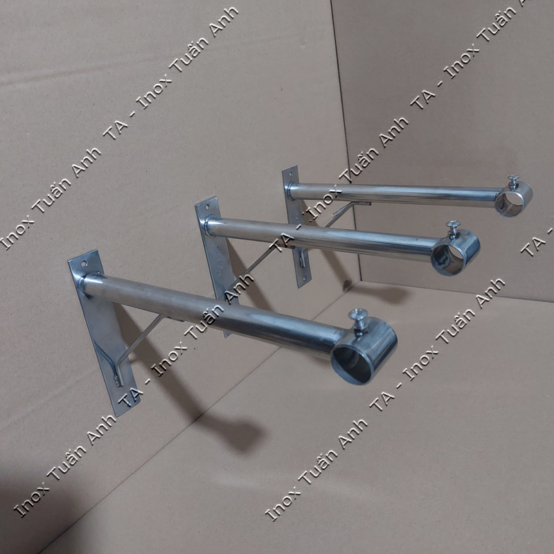 Bass inox xỏ ống tròn - Bass đỡ thanh treo quần áo - Bát treo rèm màn ...