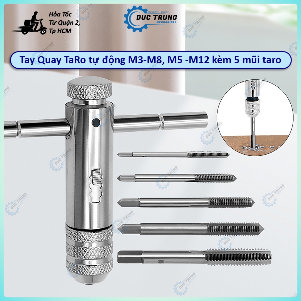 Tay Quay TaRo tự động M3-M8, M5 -M12 kèm mũi taro - 054 | Shopee Việt Nam