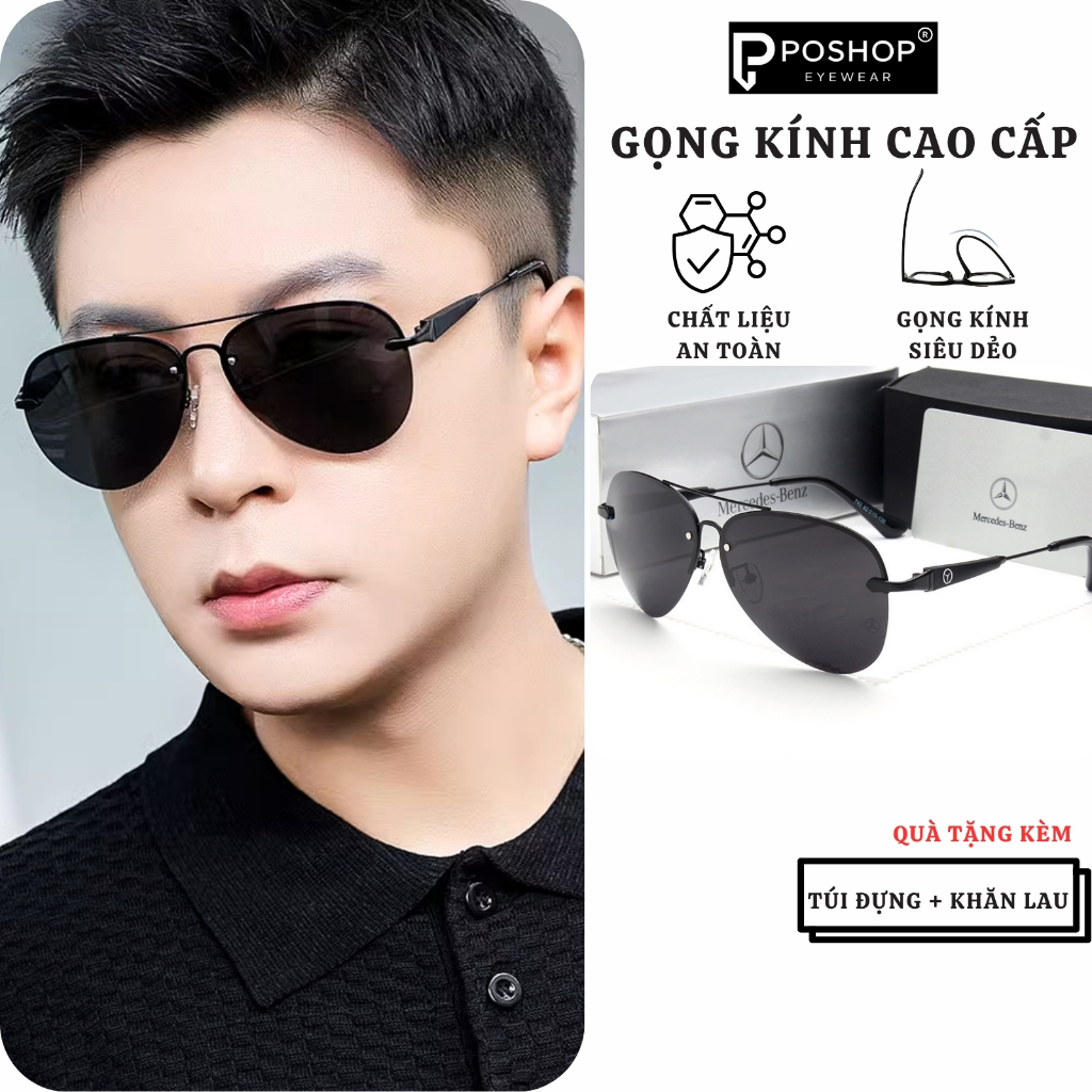 Kính Mát Đen Nam Chống Chói Cao Cấp Kính Râm Tròng Phân Cực Ngày Đêm ...