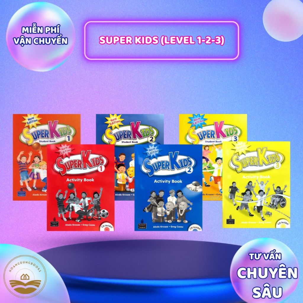Sách tiếng Anh - Super kids Level 1 2 3 (Combo 2 cuốn Student book ...