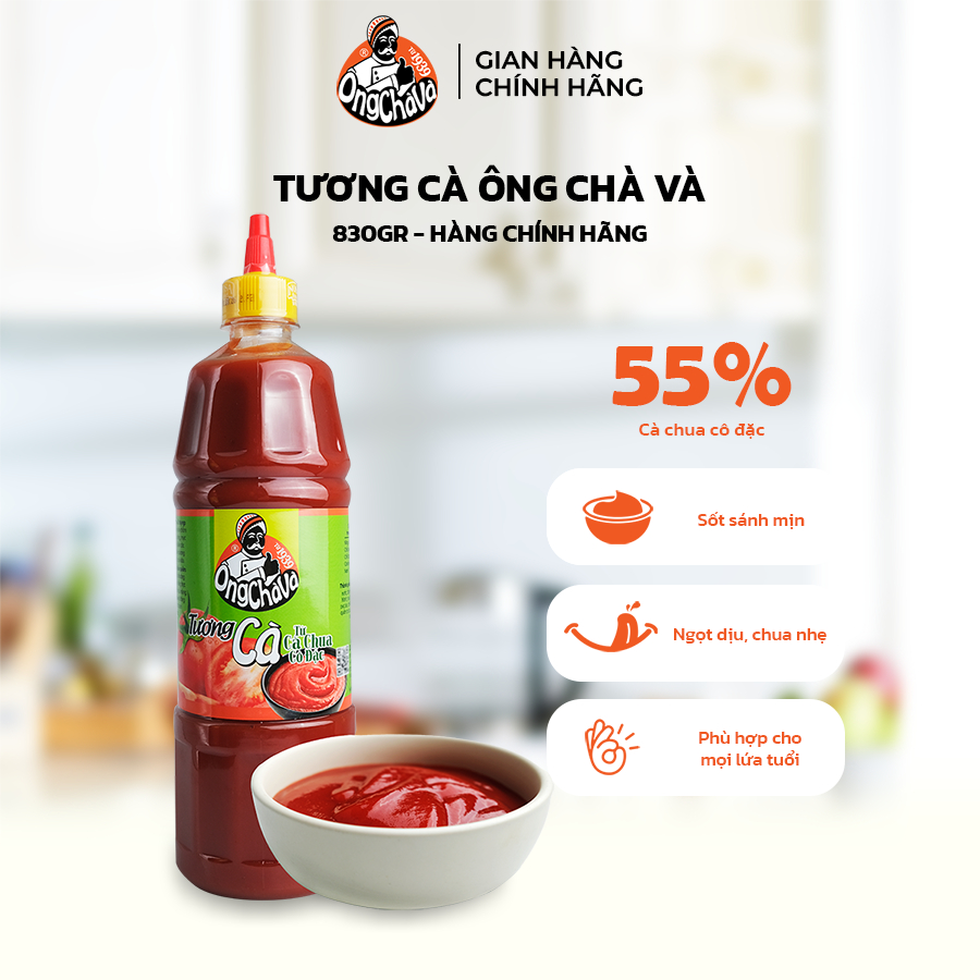 Tương cà Ông Chà Và 830gr – Hàng chính hãng (Tomato Ketchup Ong Cha Va ...