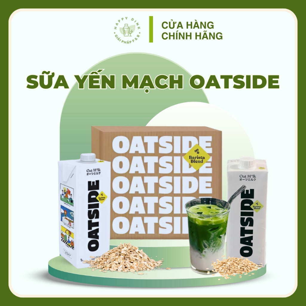 Thùng Sữa Yến Mạch OATSIDE Barista Blend (6Hộp x 1L) pha chế Latte ...